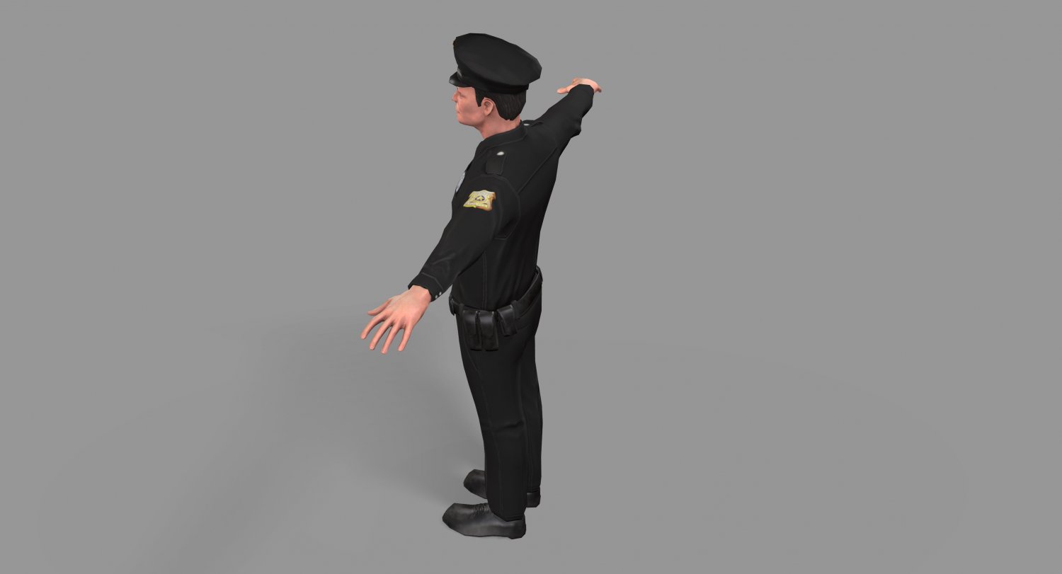 Police man 3D Model in Man 3DExport