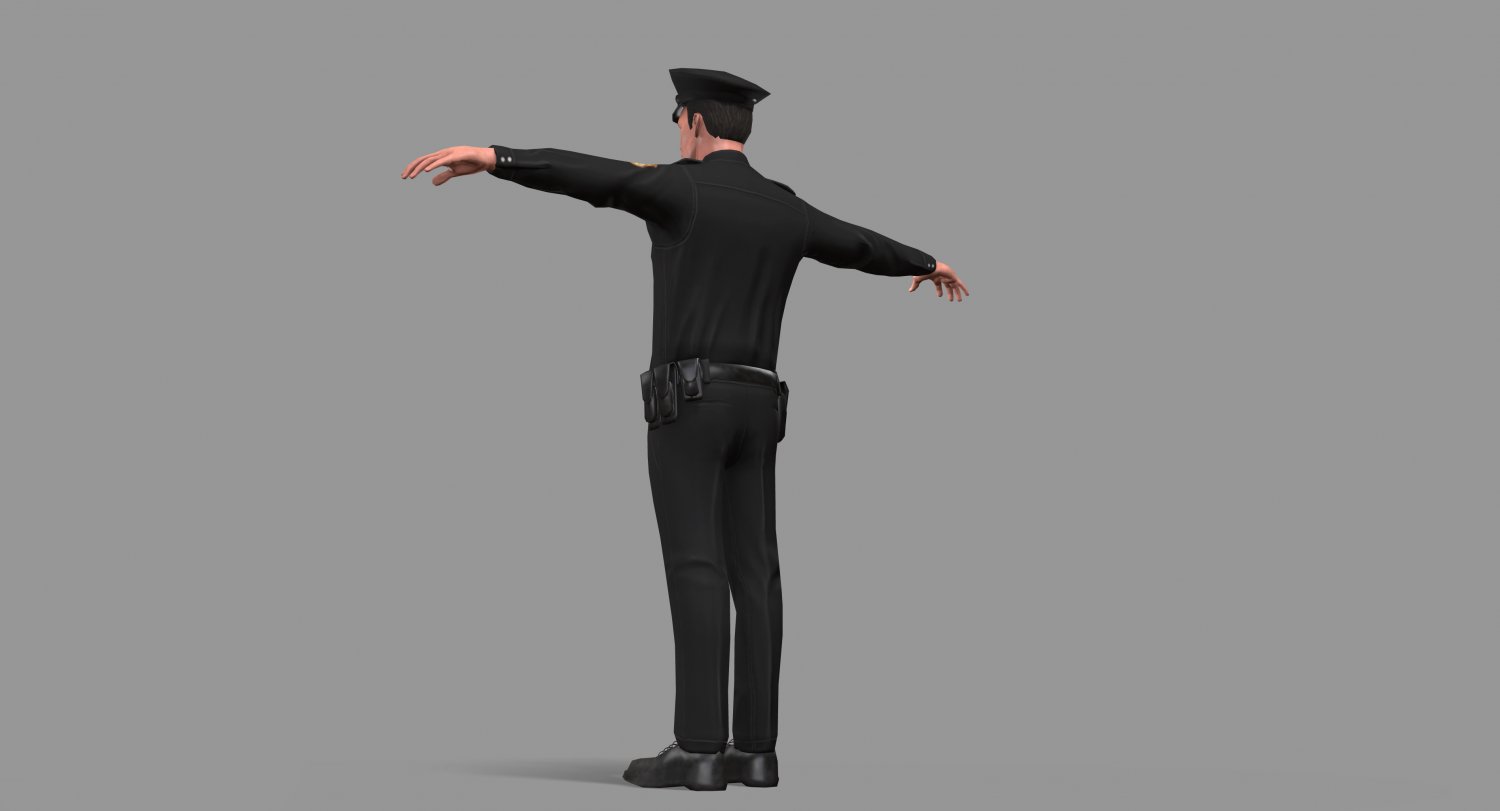 Police man 3D Model in Man 3DExport