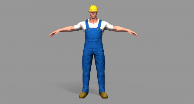 worker 3D Model in Man 3DExport