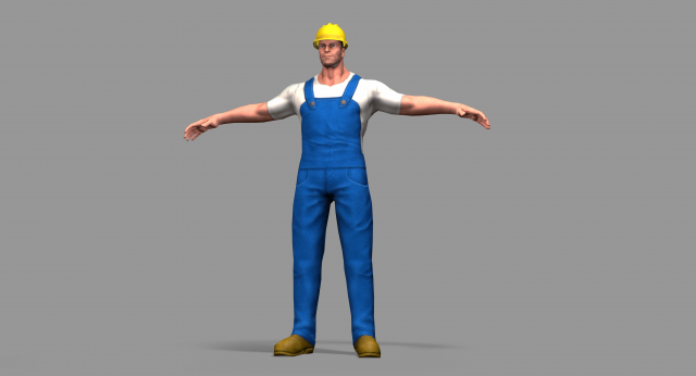 worker 3D Model in Man 3DExport