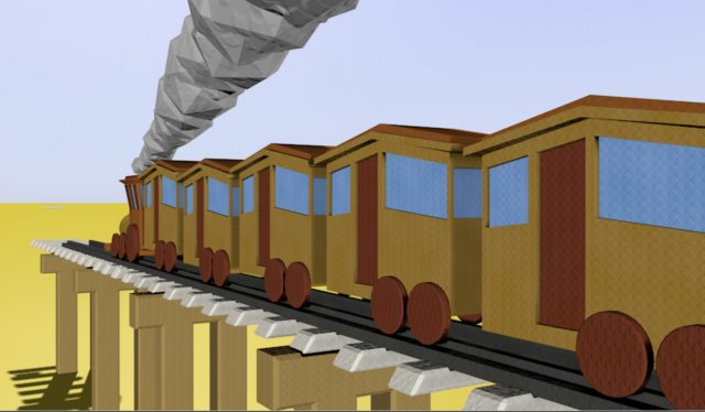 cartoon animated train 3D Model in Train 3DExport