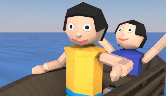 cartoon origami animated boat 3D Model in Boats 3DExport