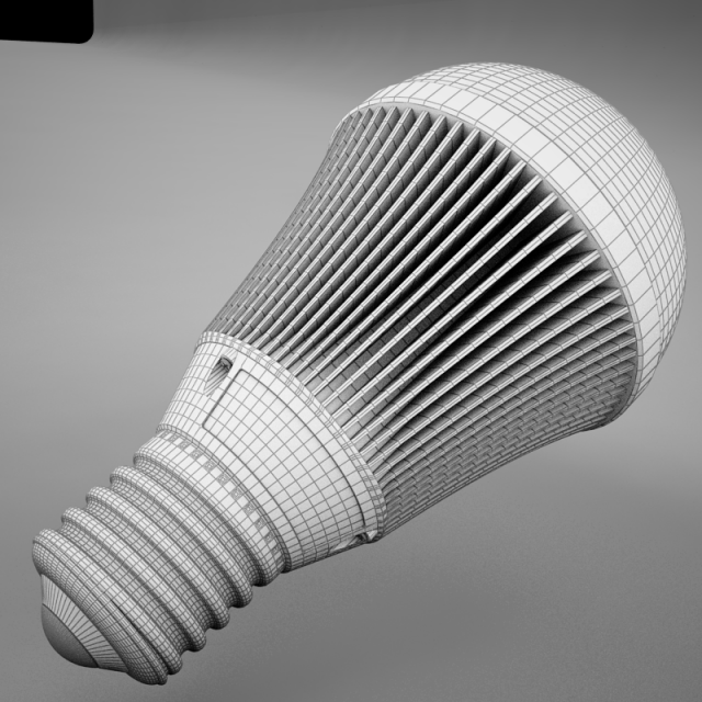 led light bulb hd 3D Model in Bulb 3DExport