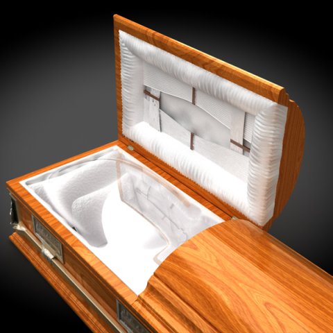high def classic coffin cherry 3D Model in Exhibit 3DExport