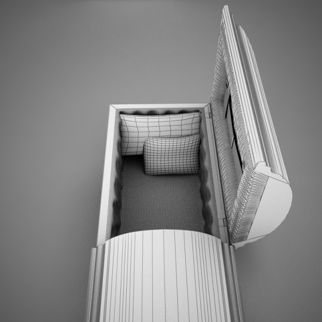 high def classic coffin cherry 3D Model in Exhibit 3DExport