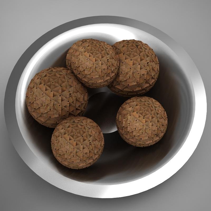 Bowl 3D Model in Dining Room 3DExport