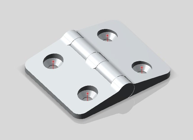 HINGE 3D PRINTABLE ONE PIECE 3D Model in Mechanical parts 3DExport