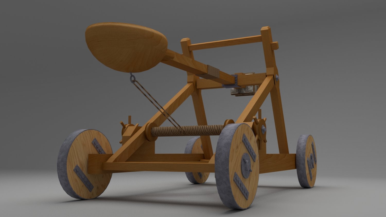 Catapult in Medieval War Equipments 3D Model in Artillery 3DExport