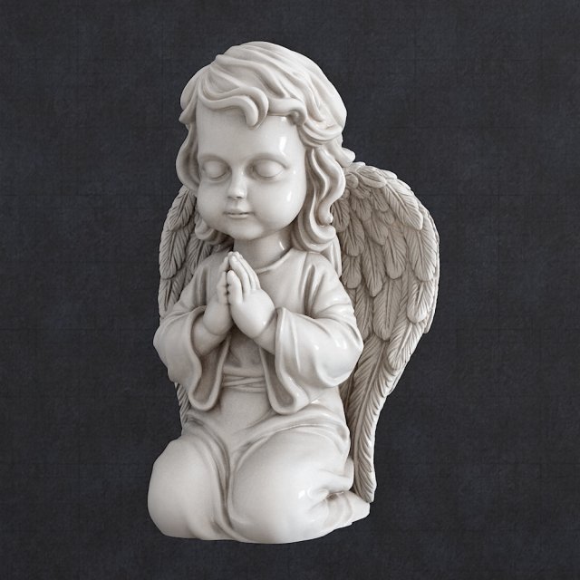 Angel 3D Print Model in Sculpture 3DExport