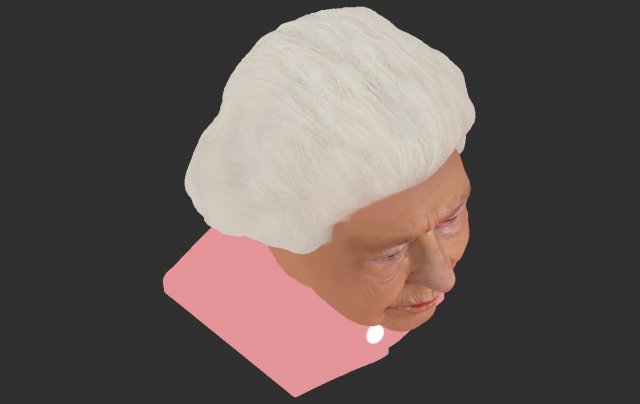 queen elizabeth ii bust ready for full color 3d printing 3D Print Model ...