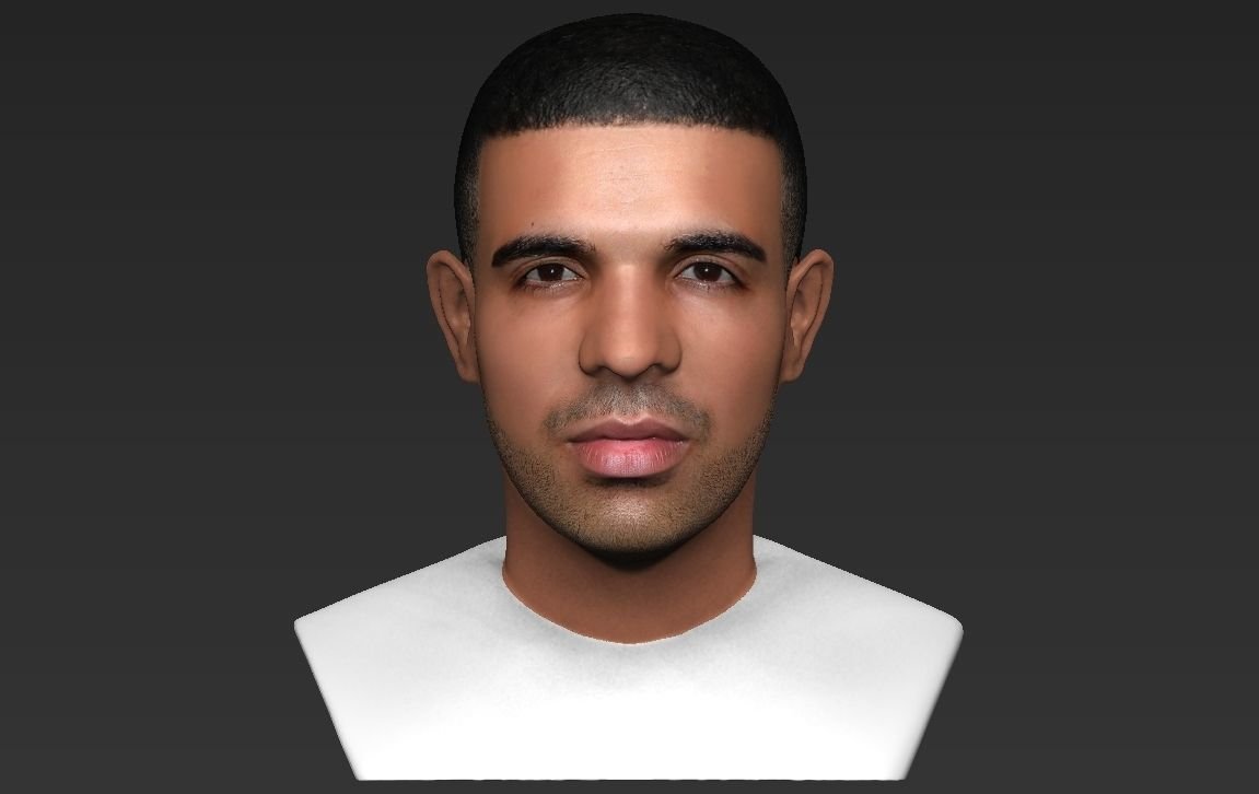 Drake bust ready for full color 3D printing 3D Model in Man 3DExport