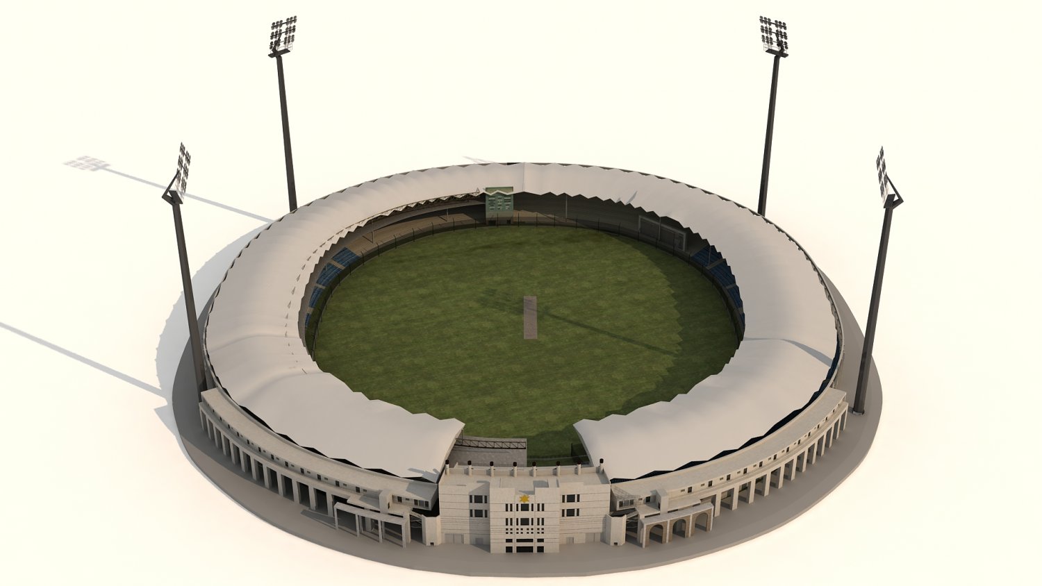 National Cricket Stadium 3D Model in Playground 3DExport