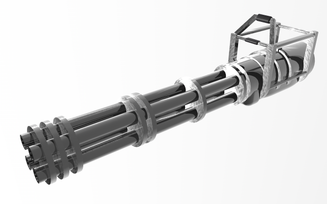 minigun 3D Model in Machine Gun 3DExport