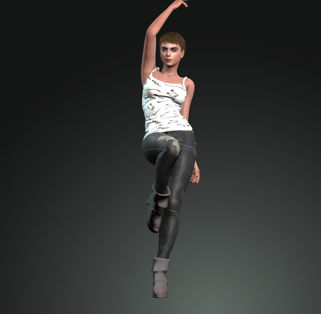 lady fighter 3d character design ready for animation 3D Model in Woman ...