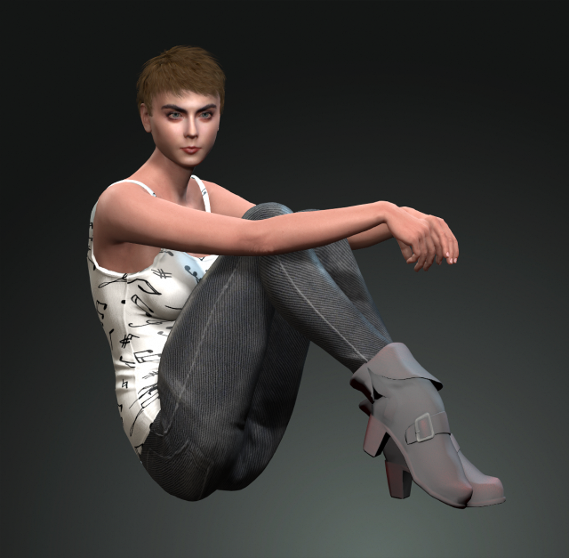 lady fighter 3d character design ready for animation 3D Model in Woman ...