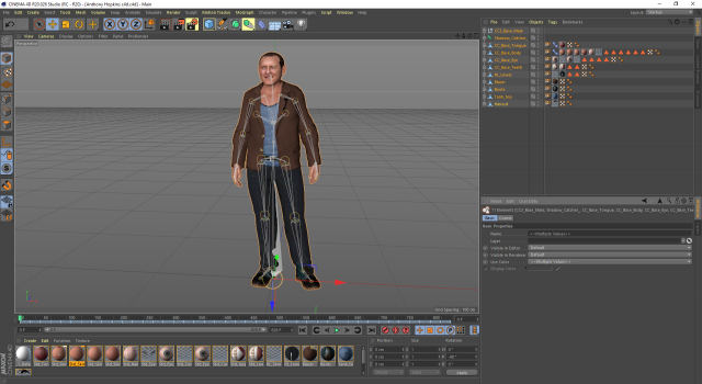 anthony hopkins 3d design ready for animation 3D Model in Man 3DExport
