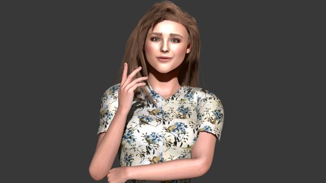 Chloe Grace Zbrush 3D model 3D Model in Woman 3DExport