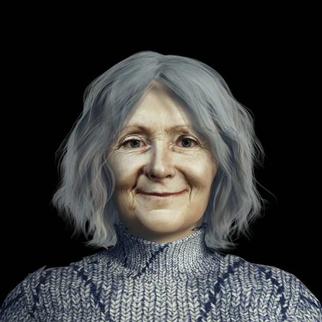 Old Women 3D Rigged model ready for animation 3D Model in Woman 3DExport