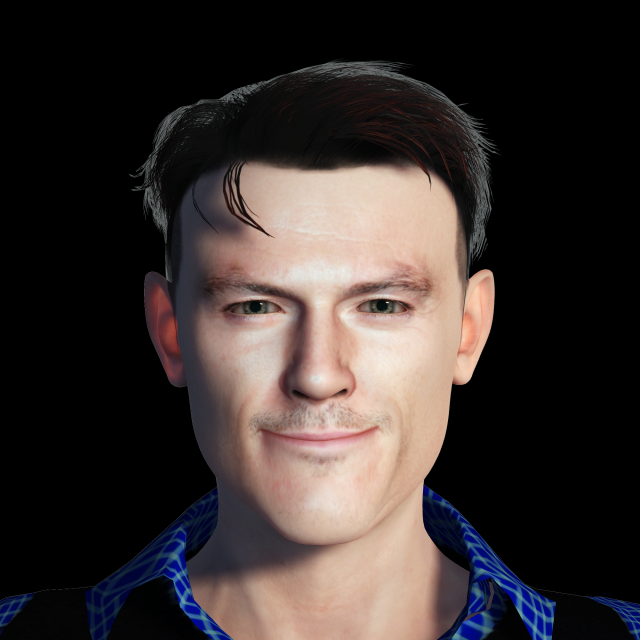 Luke Evans 3D Rigged model ready for animation Modèle 3D in Homme 3DExport