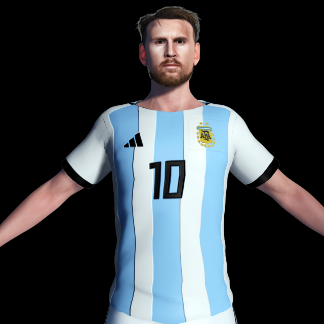 Lionel Messi famous soccer player 3D Rigged model ready for animation ...