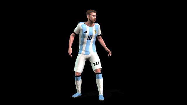 Lionel Messi famous soccer player 3D Rigged model ready for animation ...