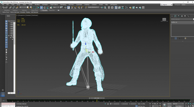 Warrior lady3D Rigged model ready for animation 3D Model in Woman 3DExport
