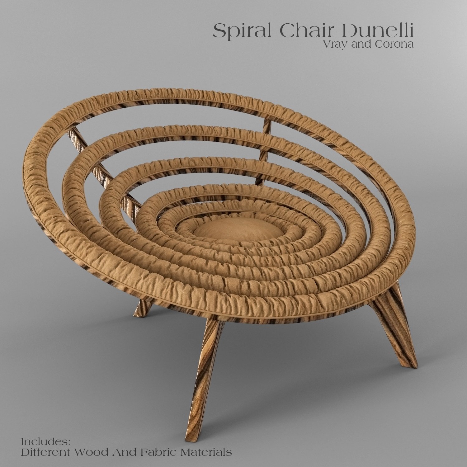 spiral chair dunelli 3D Models in Chair 3DExport