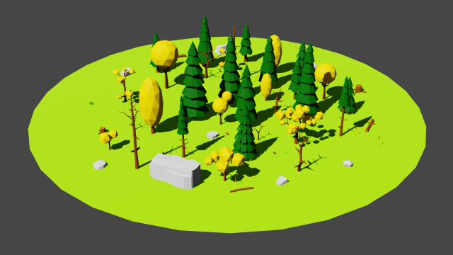 Low Poly Trees Pack All seasons 3D Model in Tree 3DExport