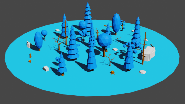 Low Poly Trees Pack All seasons 3D Model in Tree 3DExport