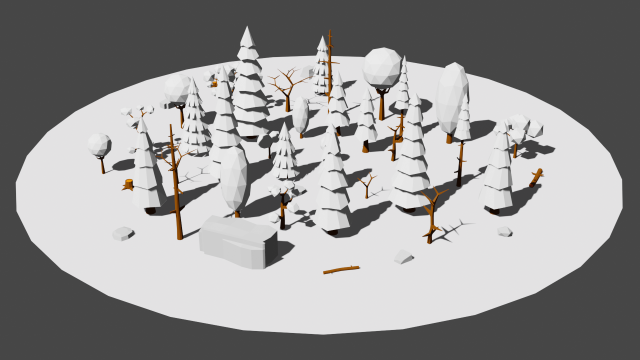 Low Poly Trees Pack All seasons 3D Model in Tree 3DExport