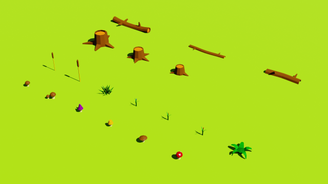 Low Poly Trees Pack All seasons 3D Model in Tree 3DExport