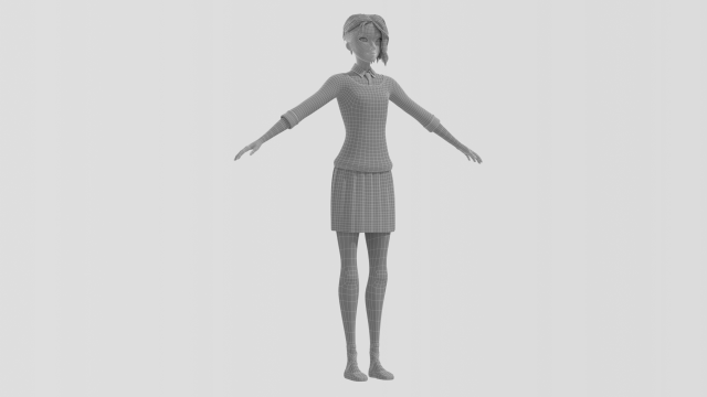 gwen stacy - into the spider-verse suit and school uniform 3D Model in ...