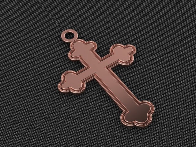 cross necklace model 01 3D 모델 in 쥬얼리 3DExport