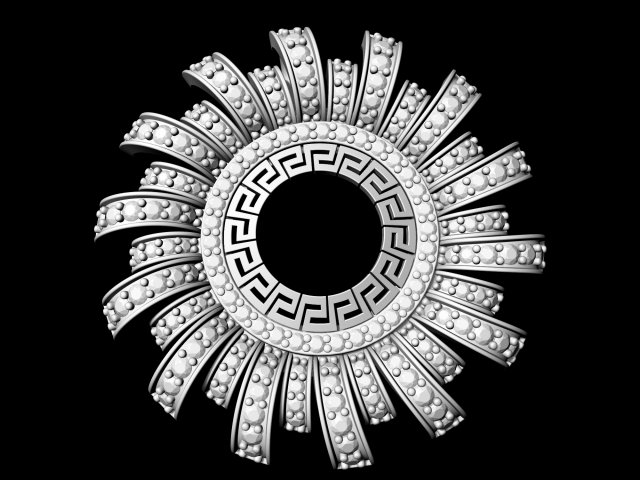 Versace sun pendant 3D Print Model in Pendants 3DExport