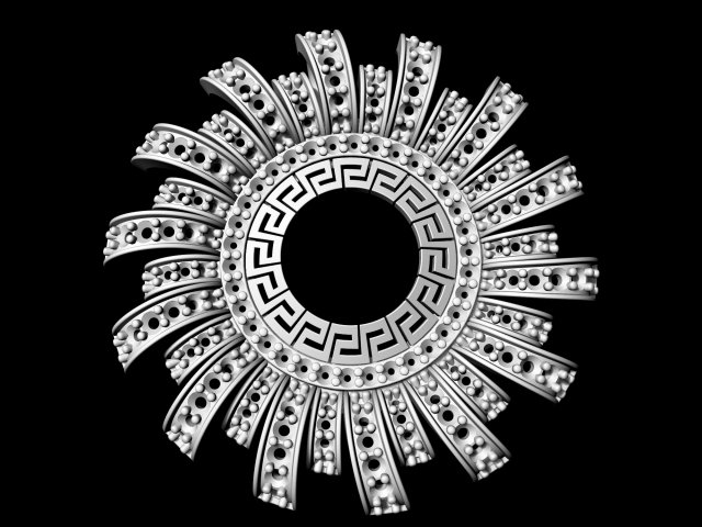 Versace sun pendant 3D Print Model in Pendants 3DExport