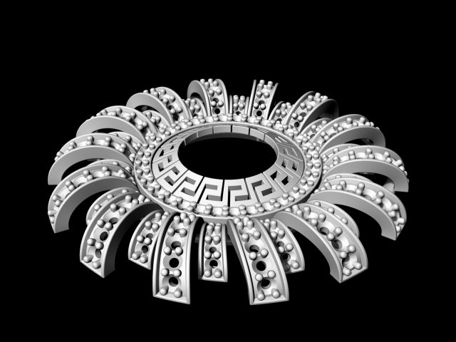 Versace sun pendant 3D Print Model in Pendants 3DExport