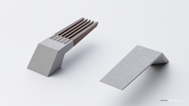 park modern bench wing 3D Model in Bench 3DExport