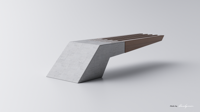park modern bench wing 3D Model in Bench 3DExport