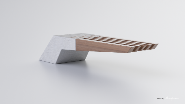 park modern bench wing 3D Model in Bench 3DExport