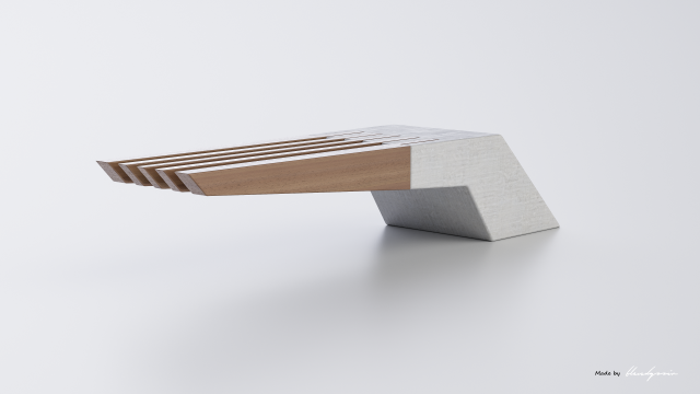 park modern bench wing 3D Model in Bench 3DExport