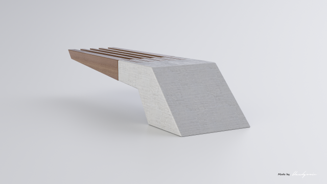 park modern bench wing 3D Model in Bench 3DExport