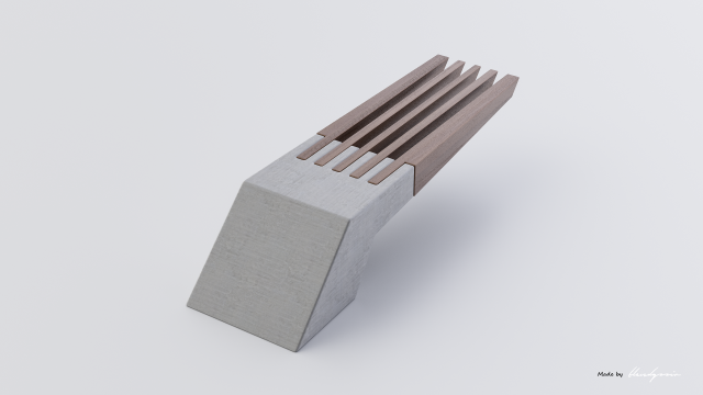park modern bench wing 3D Model in Bench 3DExport