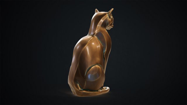 Stylized domestic Cat statuette 3d print model 3D Model in Sculpture ...