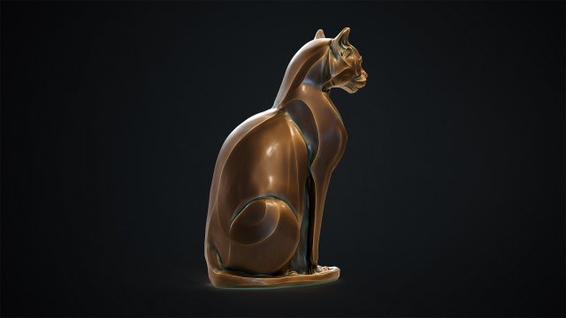 Stylized domestic Cat statuette 3d print model 3D Model in Sculpture ...
