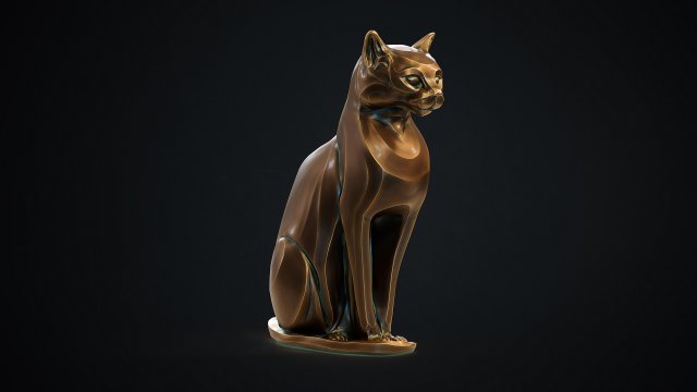 Stylized domestic Cat statuette 3d print model 3D Model in Sculpture ...