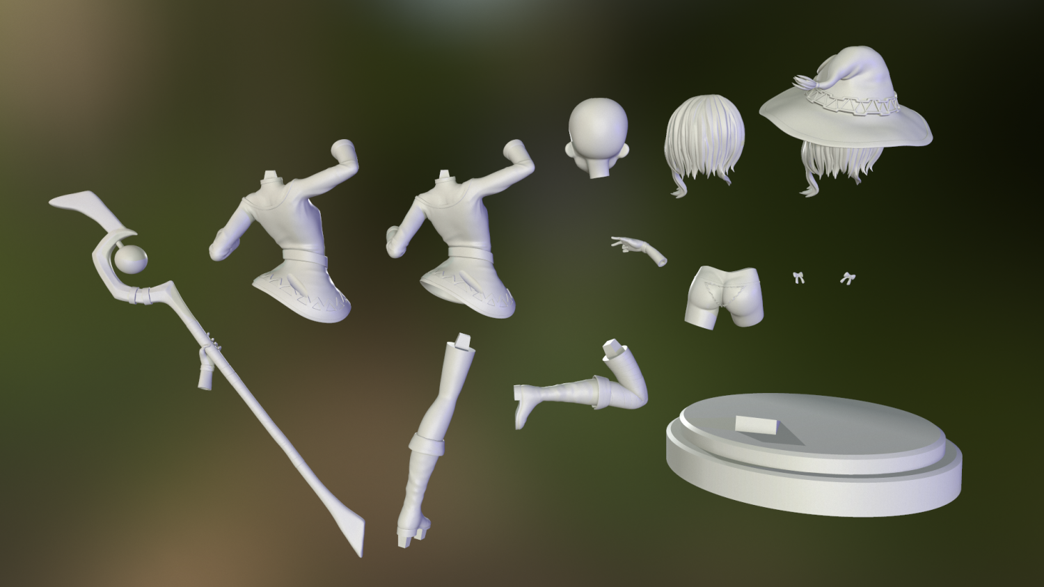 Megumin Figure 3D print model 3D Model in Woman 3DExport