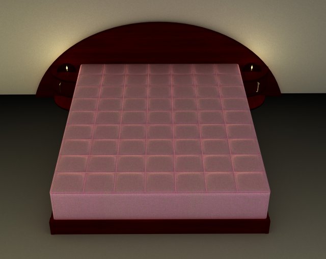 Stylized Bed 3D Model in Bedroom 3DExport