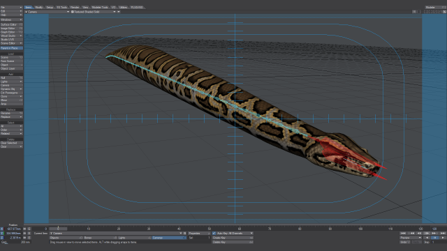 burmese python - animated 3D Model in Reptile 3DExport