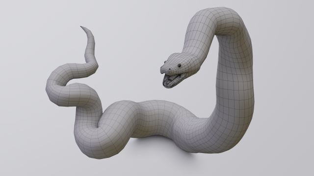 burmese python - animated 3D Model in Reptile 3DExport