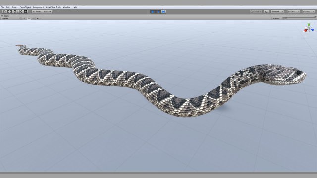 eastern diamondback rattlesnake - animated 3D Model in Reptile 3DExport